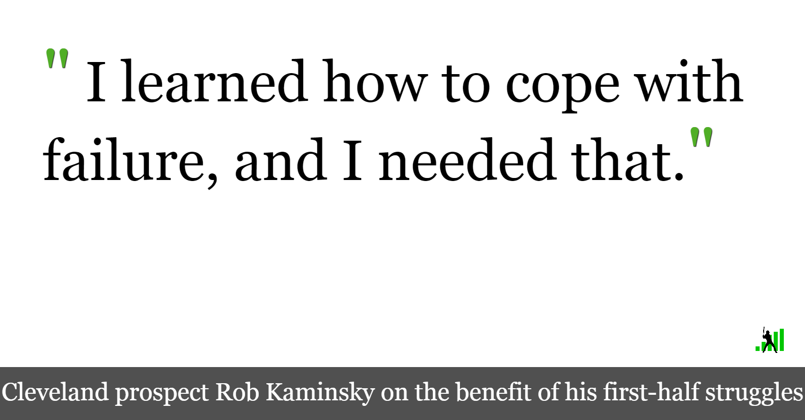 Rob Kaminsky: An Indians Prospect Bounces Back | FanGraphs Baseball