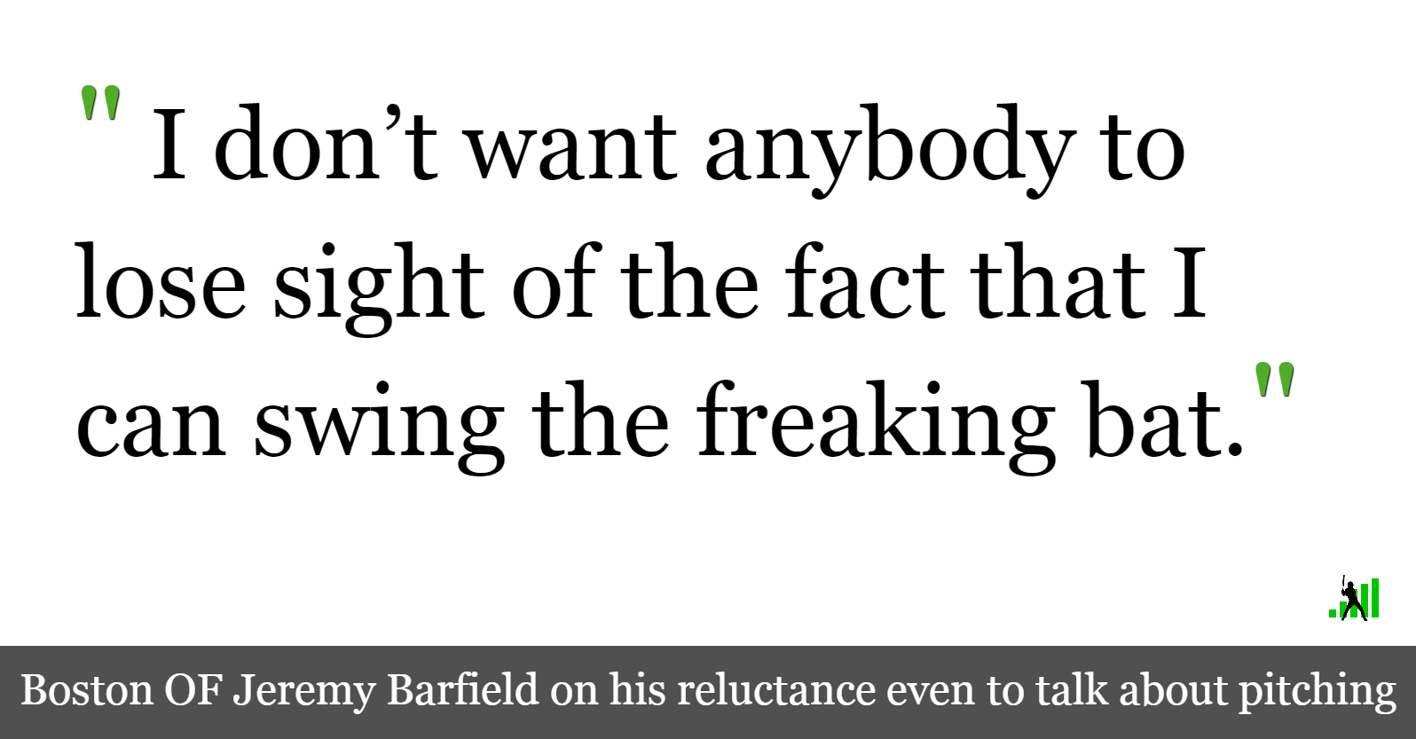 Jeremy Barfield on Returning from Oblivion (Not as a Pitcher ...