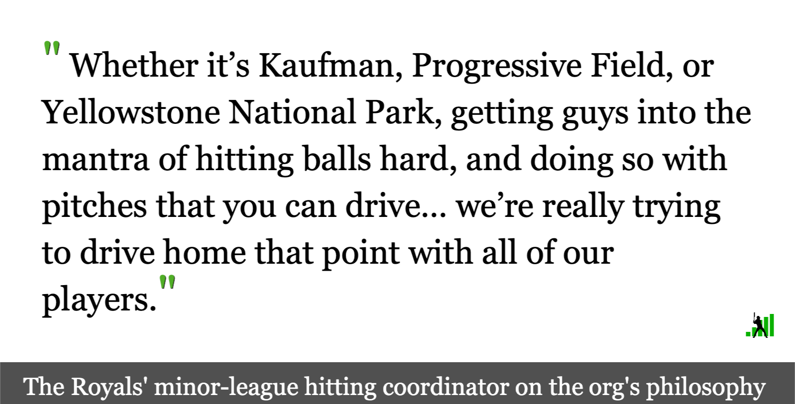 Kansas City’s Drew Saylor Talks Hitting | FanGraphs Baseball