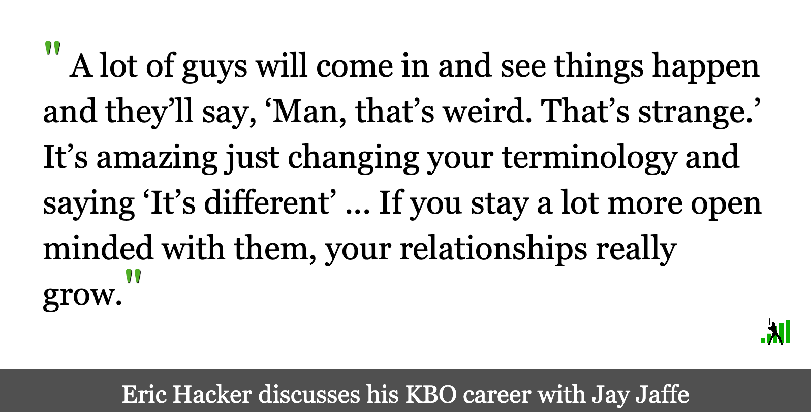 Eric Hacker Still Feels the KBO’s Pull | FanGraphs Baseball
