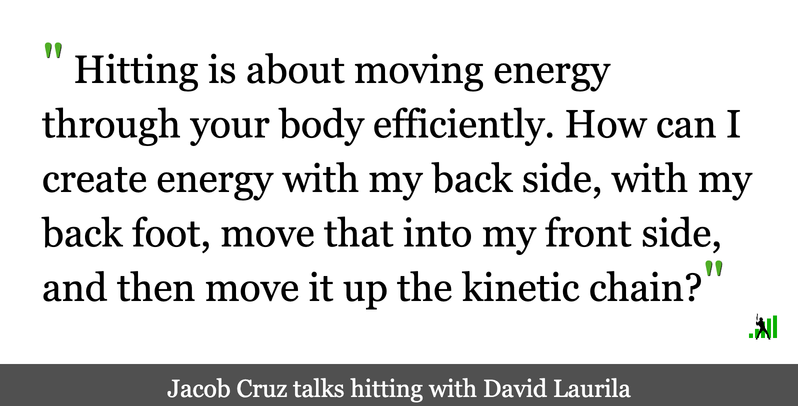 Jacob Cruz Talks Hitting | FanGraphs Baseball