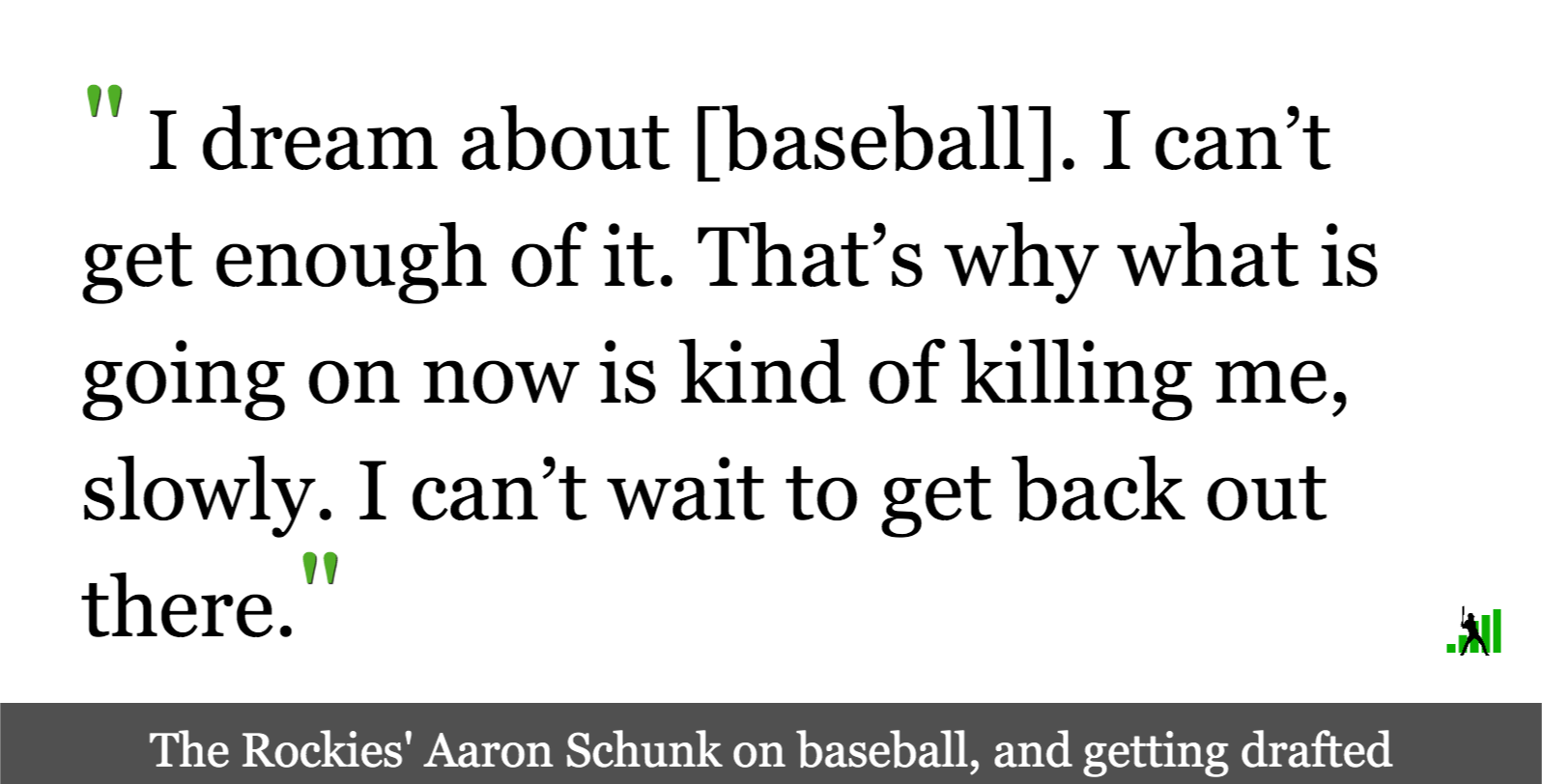 A Conversation With Colorado Rockies 2019 Second-Rounder Aaron Schunk ...