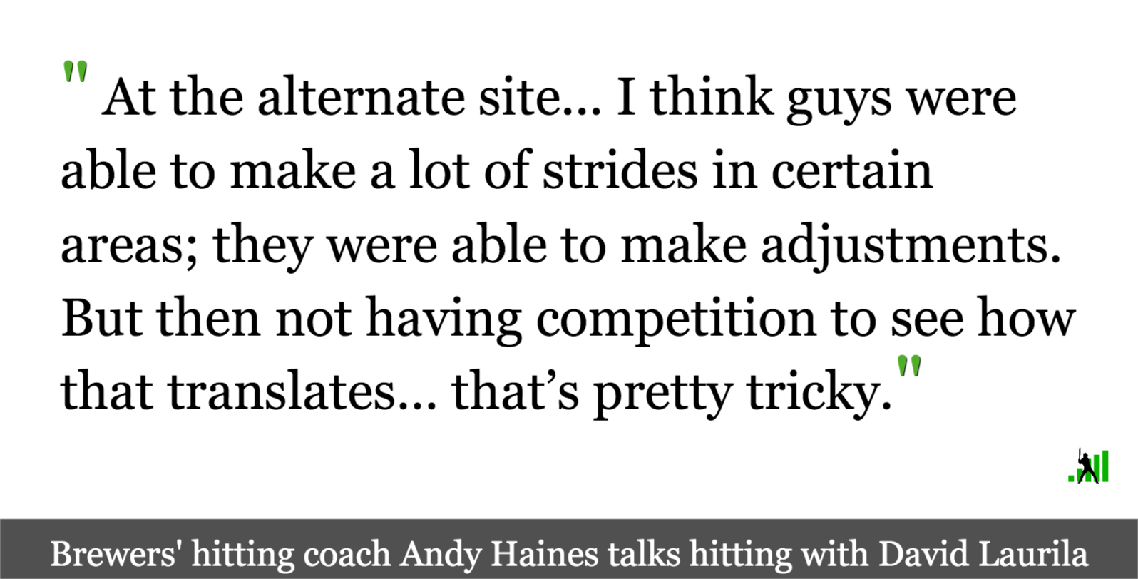 Milwaukee’s Andy Haines Talks Hitting | FanGraphs Baseball