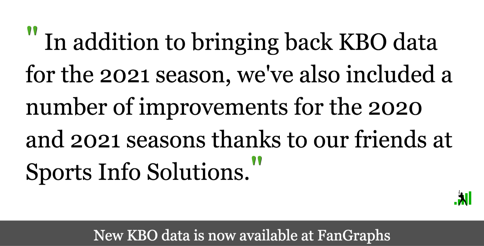 New and Updated KBO Data Now Available! | FanGraphs Baseball