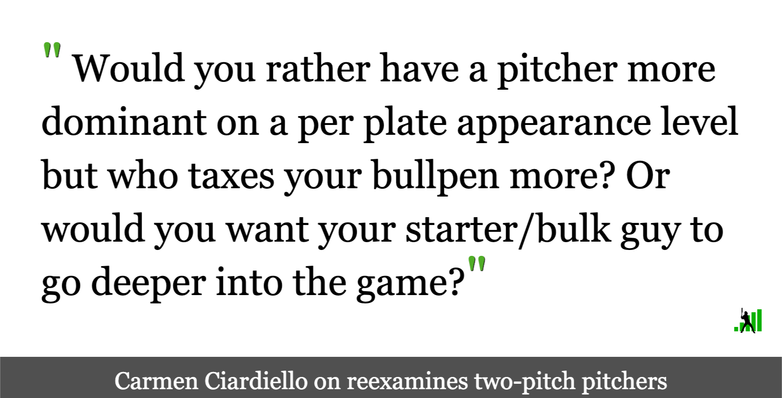 Evaluating Two-Pitch Pitchers | FanGraphs Baseball