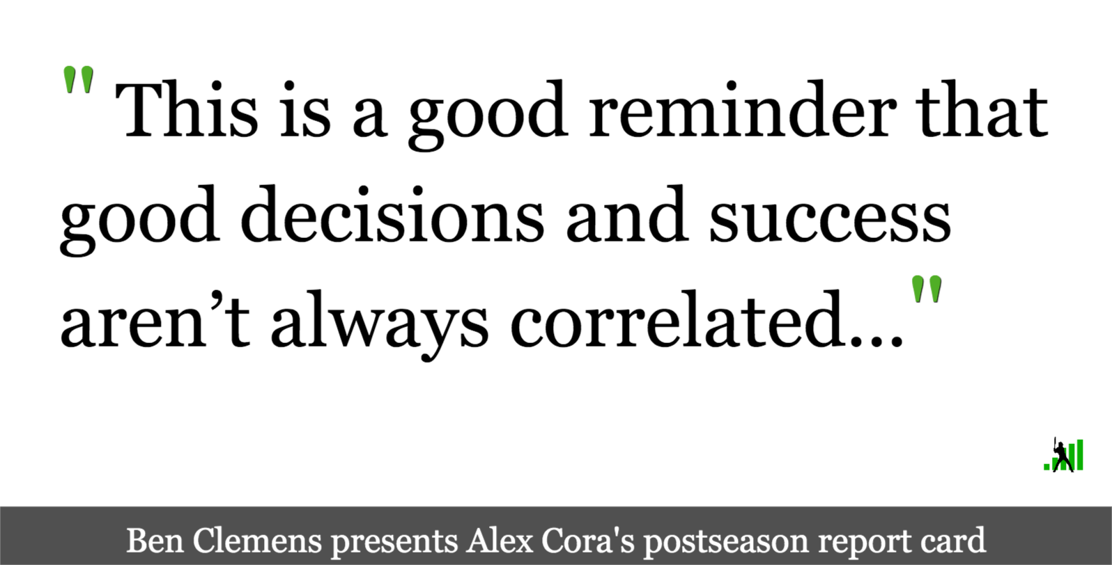 Postseason Managerial Report Card: Alex Cora | FanGraphs Baseball