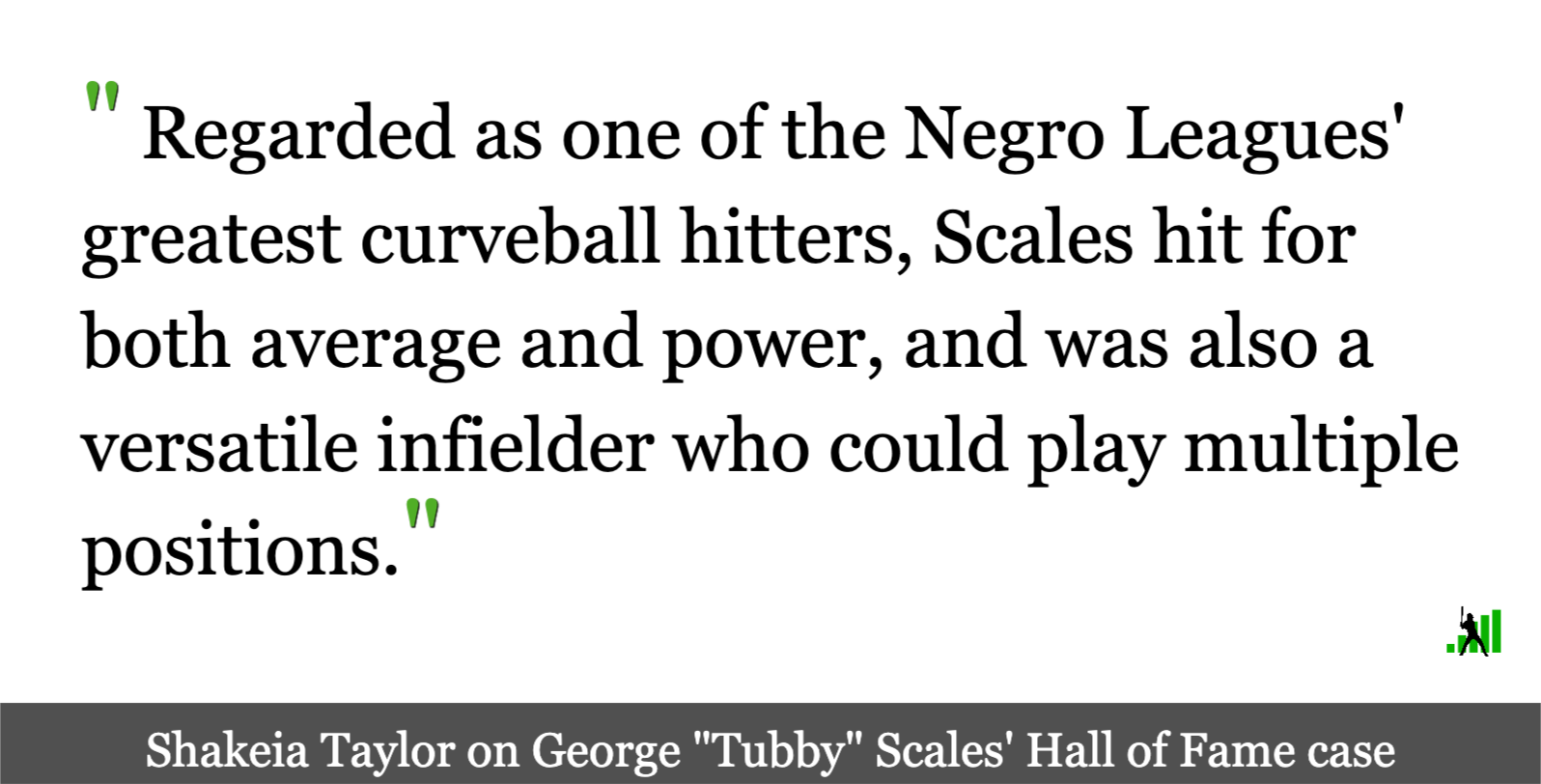 2022 Early Baseball Era Committee Candidate: George “Tubby” Scales ...